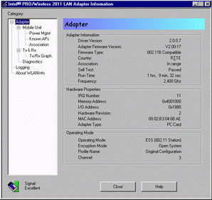 Intel PRO/Wireless 2011 LAN