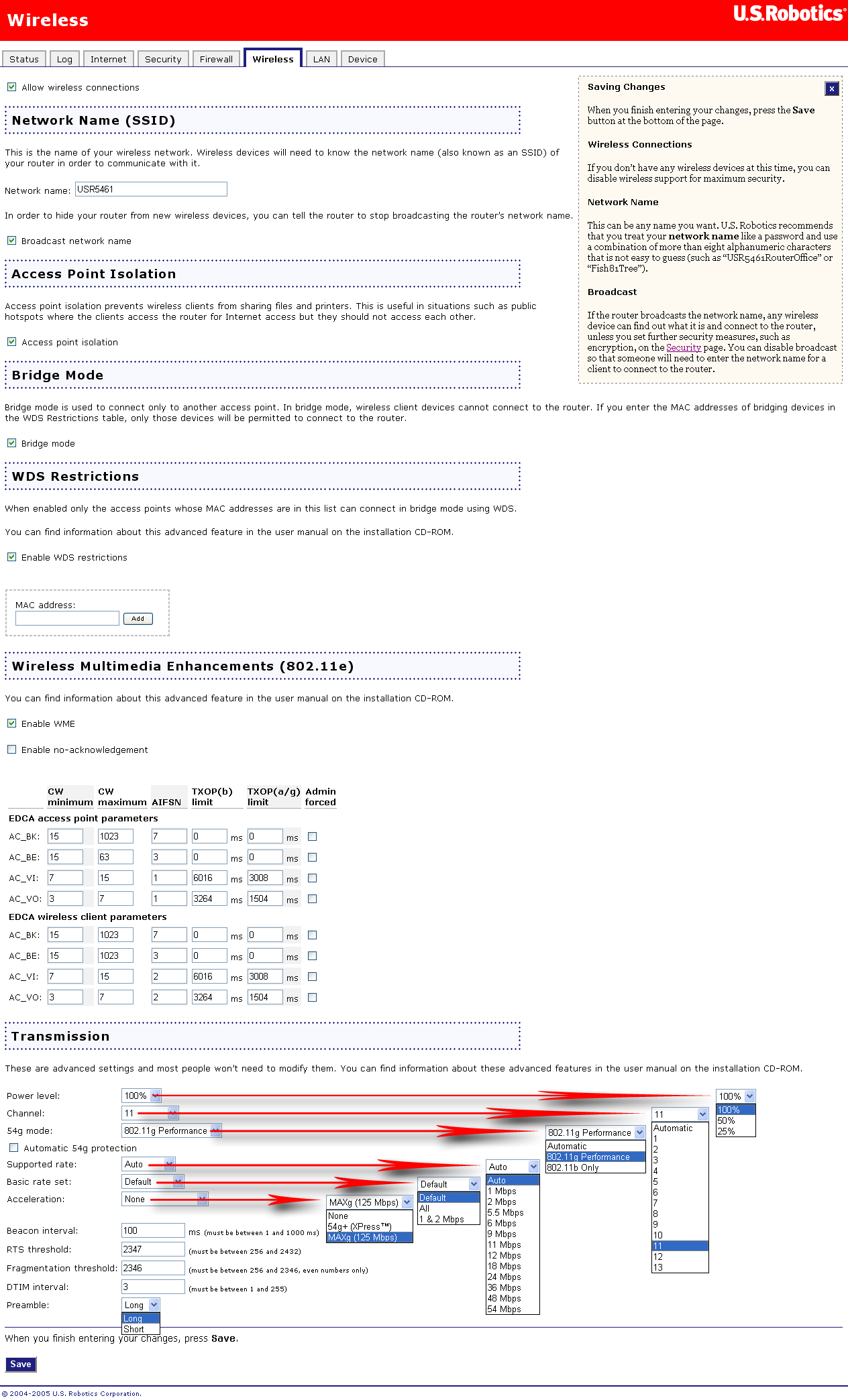 Беспроводной роутер U.S.Robotics USR5461