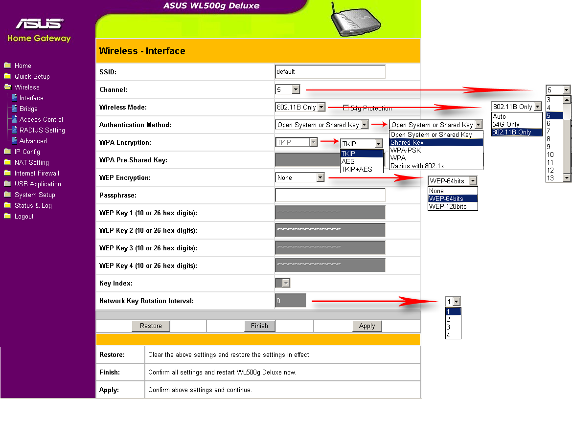 Беспроводное оборудование от ASUS: роутер WL-500G Deluxe, Cardbus ...