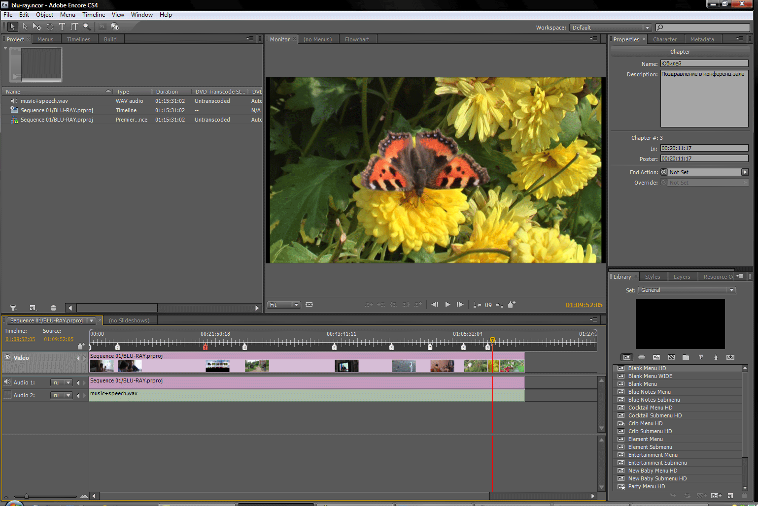 Авторинг Blu-ray дисков в Adobe Encore CS4