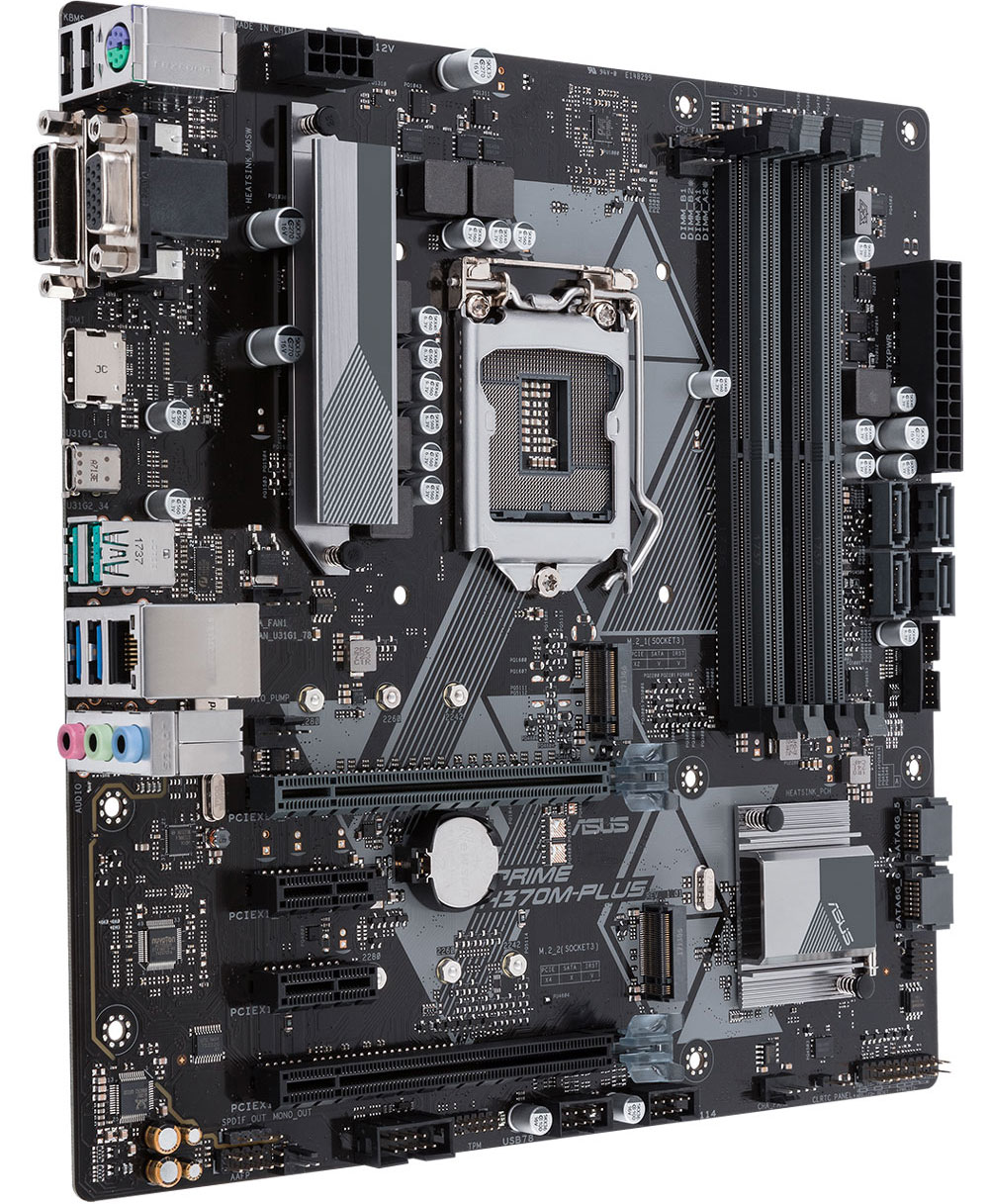Обзор материнской платы Asus Prime H370M-Plus формата microATX на ...