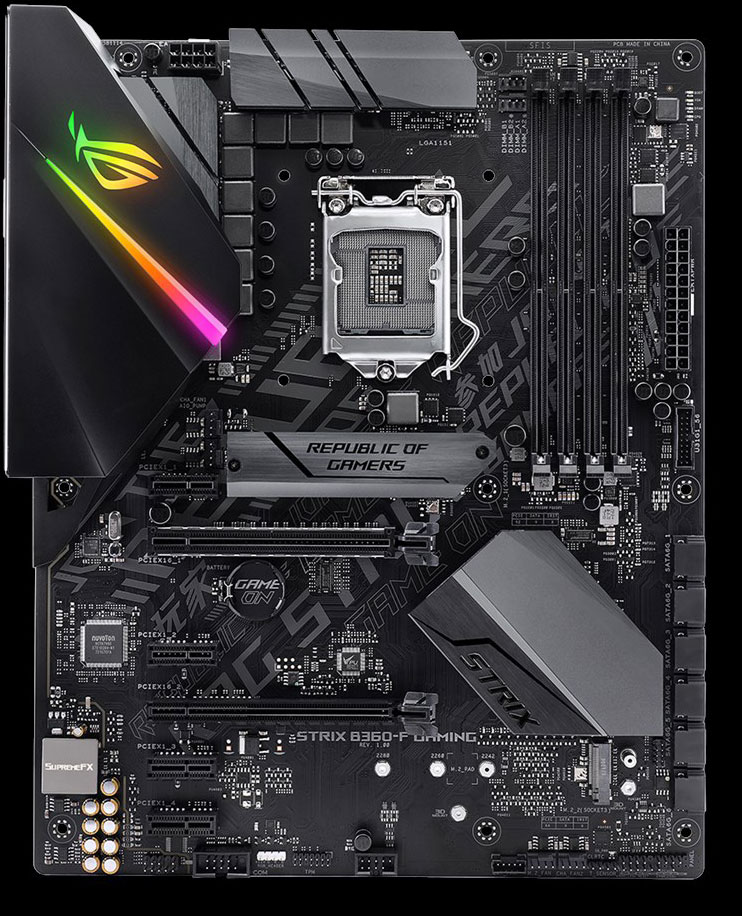 Обзор материнской платы Asus ROG Strix B360-F Gaming на чипсете Intel B360