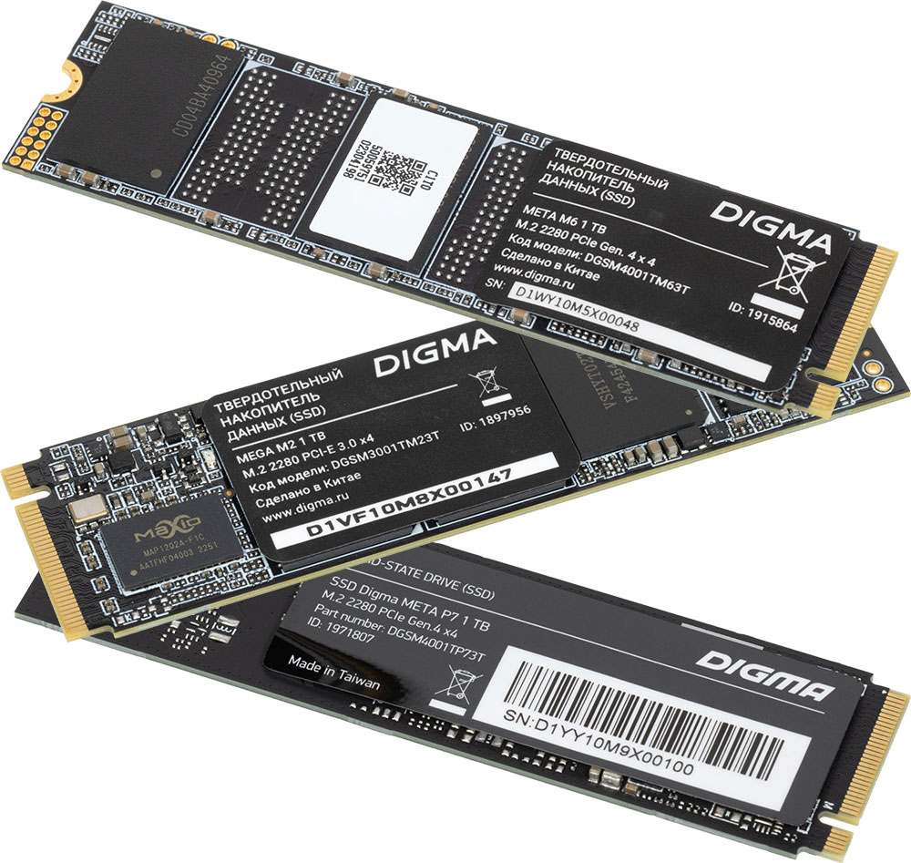 Тестирование недорогих SSD-накопителей Digma Mega M2, Meta M6 и Meta P7 емкостью 1 ТБ