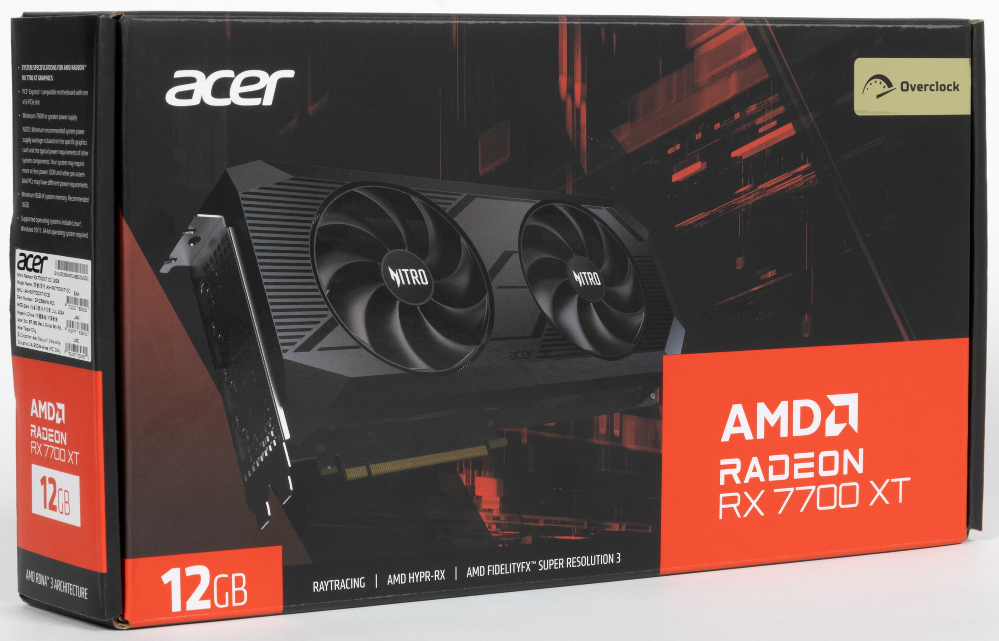 Обзор видеокарты Acer Nitro Radeon RX 7700 XT OC (12 ГБ)