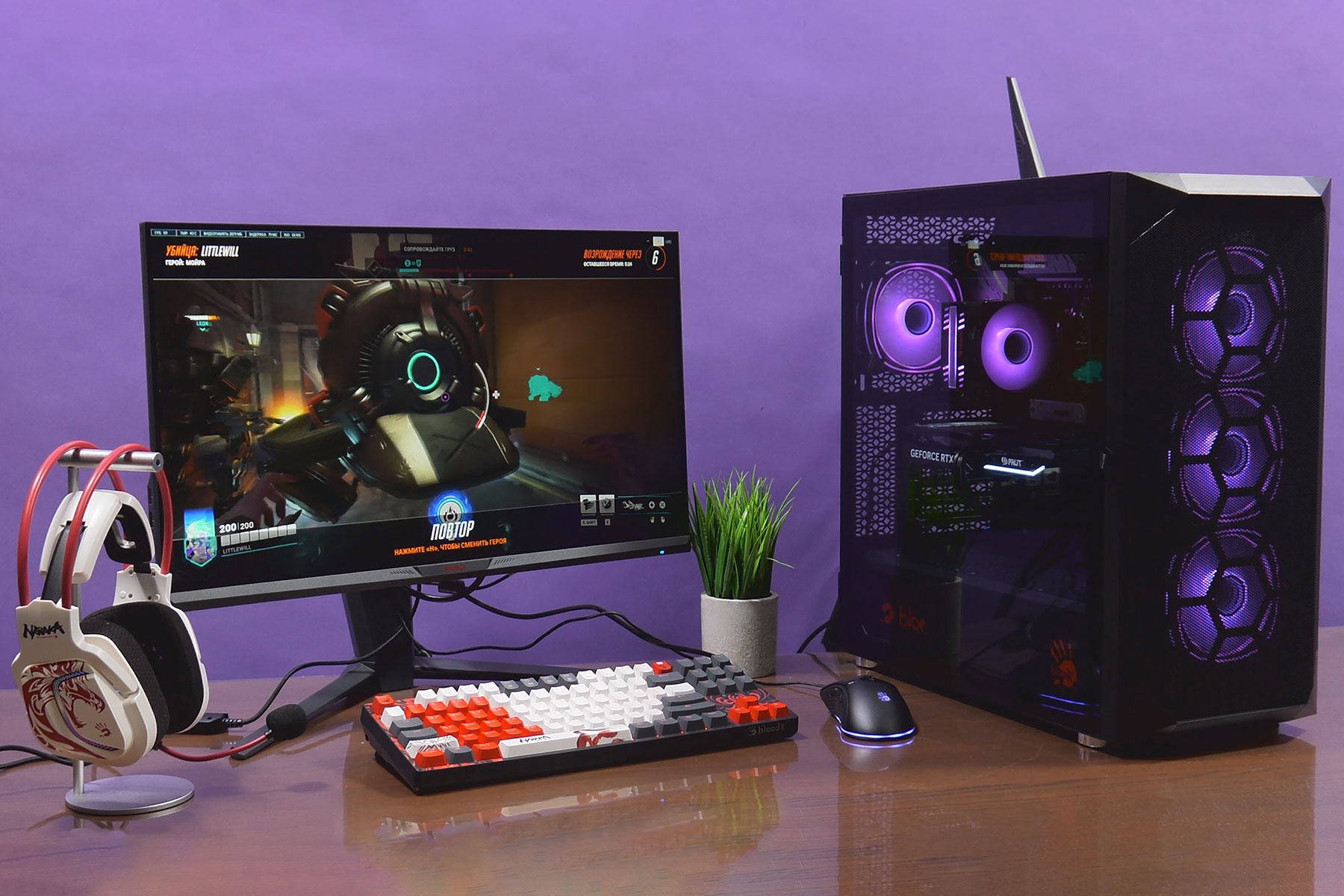 Обзор игрового системного блока Bloody BD-PC RB65C2 с Ryzen 5 7500F и ...