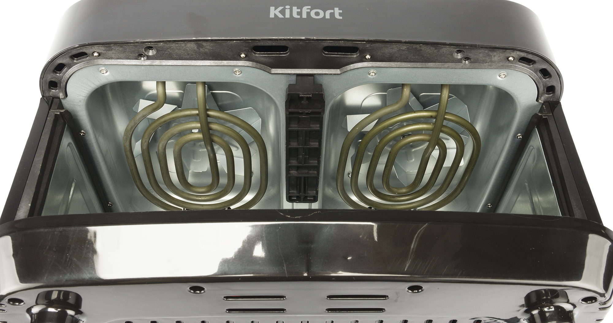 Обзор аэрогриля Kitfort KT-2250 с двумя чашами общим объемом 9 литров