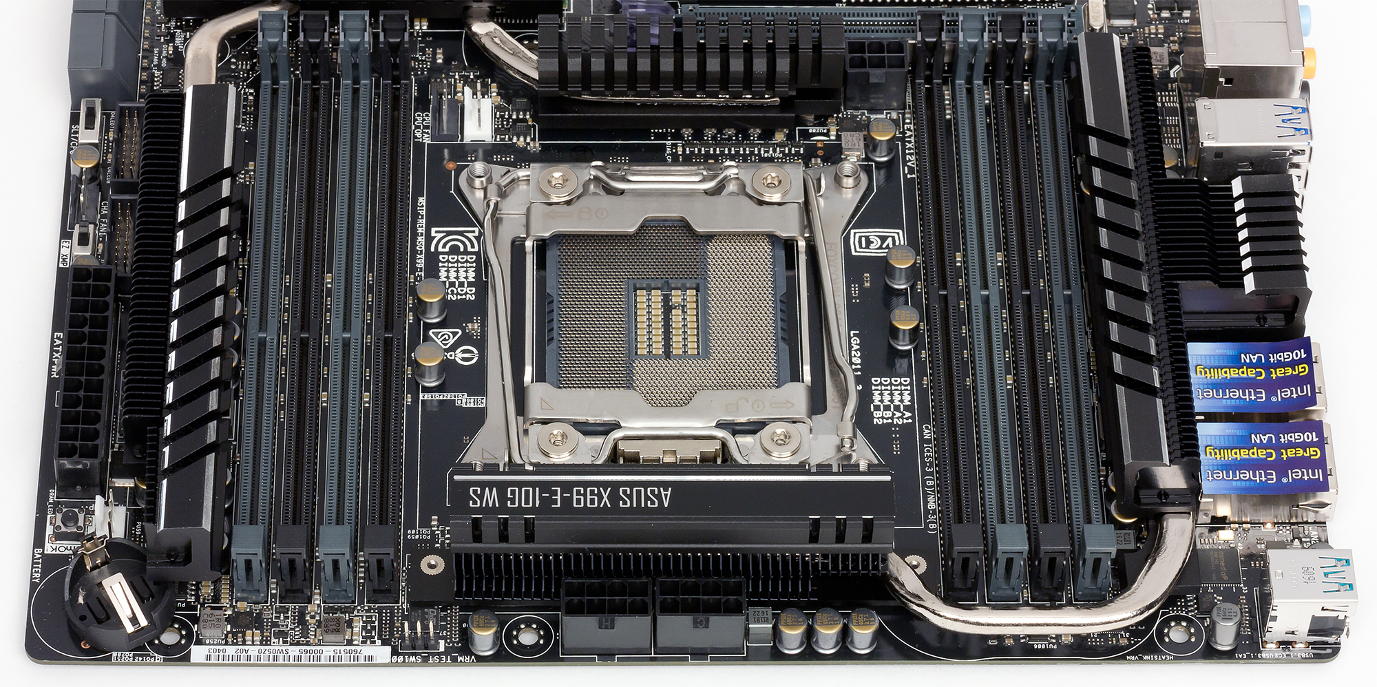 Обзор материнской платы Asus X99-E-10G WS для рабочих станций, с двумя ...