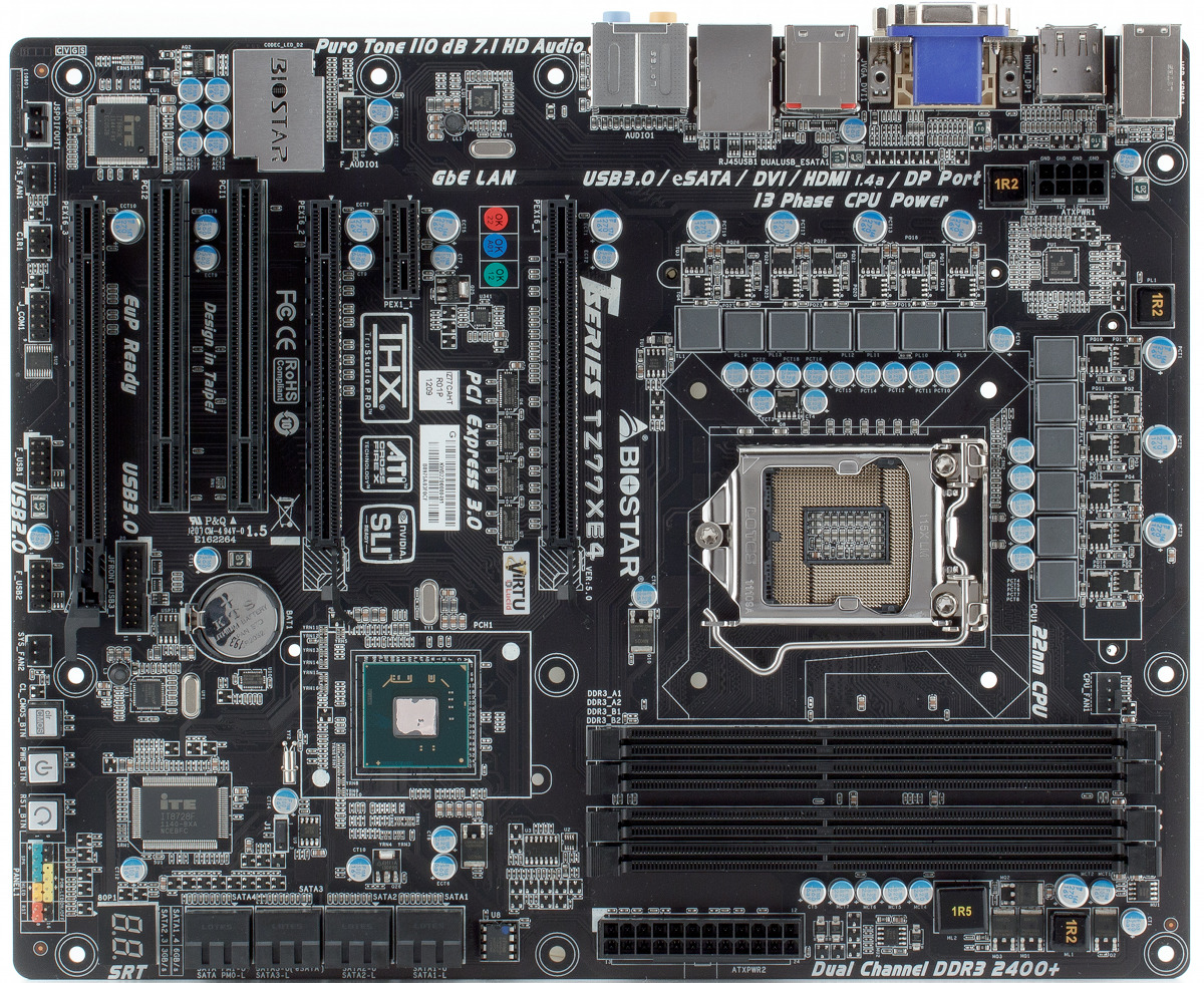Biostar TZ77XE4 — системная плата на чипсете Intel Z77 (Socket 1155)