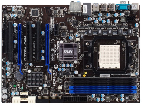 MSI 870A-G54 — системная плата на чипсете AMD 870 со скромным оснащением, но Military Class ...