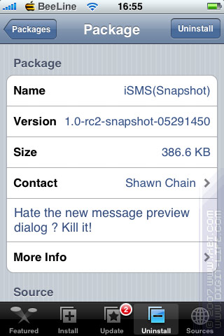 Обзор программы iSMS (Apple iPhone)