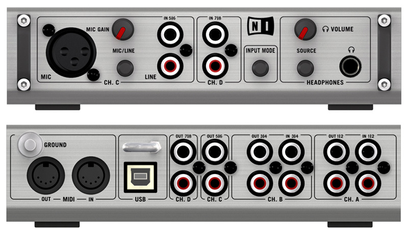 Native Instruments Audio 8 DJ — диджейский 8х8 звуковой интерфейс с ...