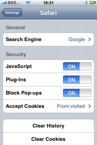 Apple iPhone: браузер и почтовый клиент